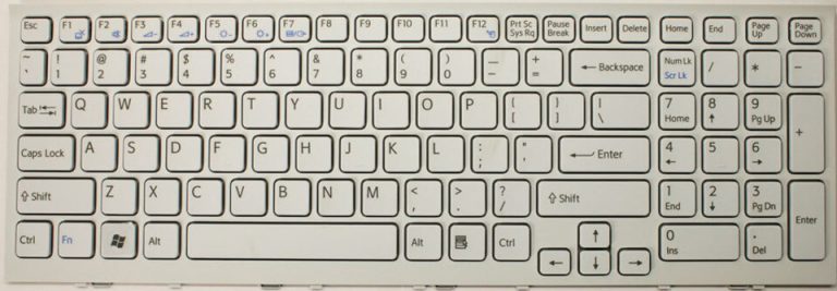 Sony VPC-EL Laptop Keyboard US Layout White - Bluearc Computer Solutions